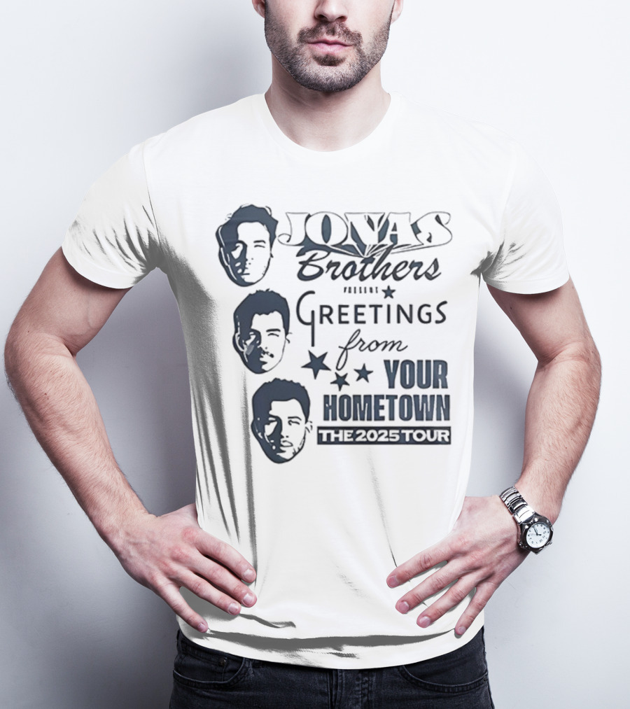 Jonas Brothers Greetings From Your Hometown The 2025 Tour T-Shirt