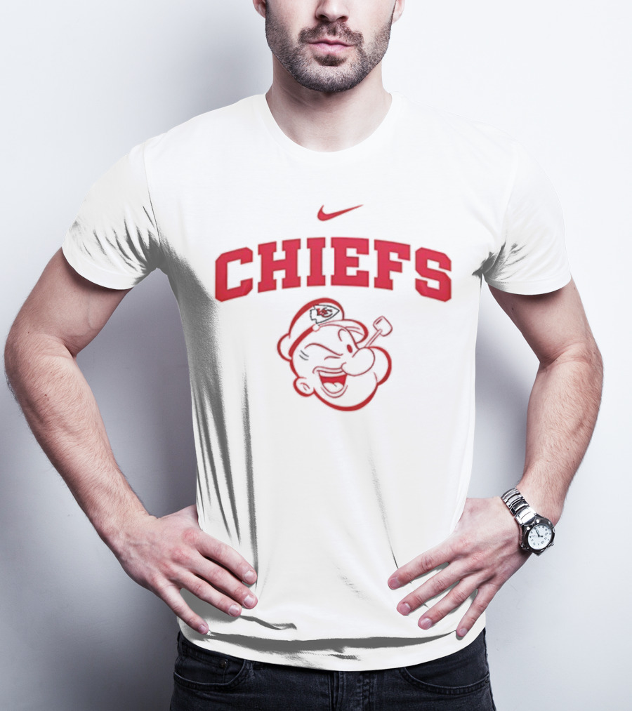 Kansas City Chiefs Popeye I Yam What I Yam Nike Collaboration T-Shirt