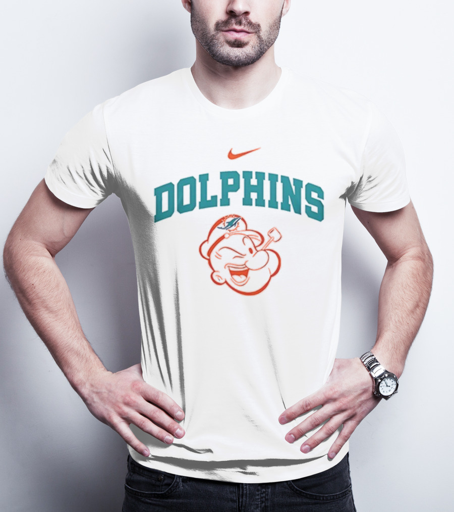 Miami Dolphins Nike X Popeye I Yam What I Yam T-Shirt