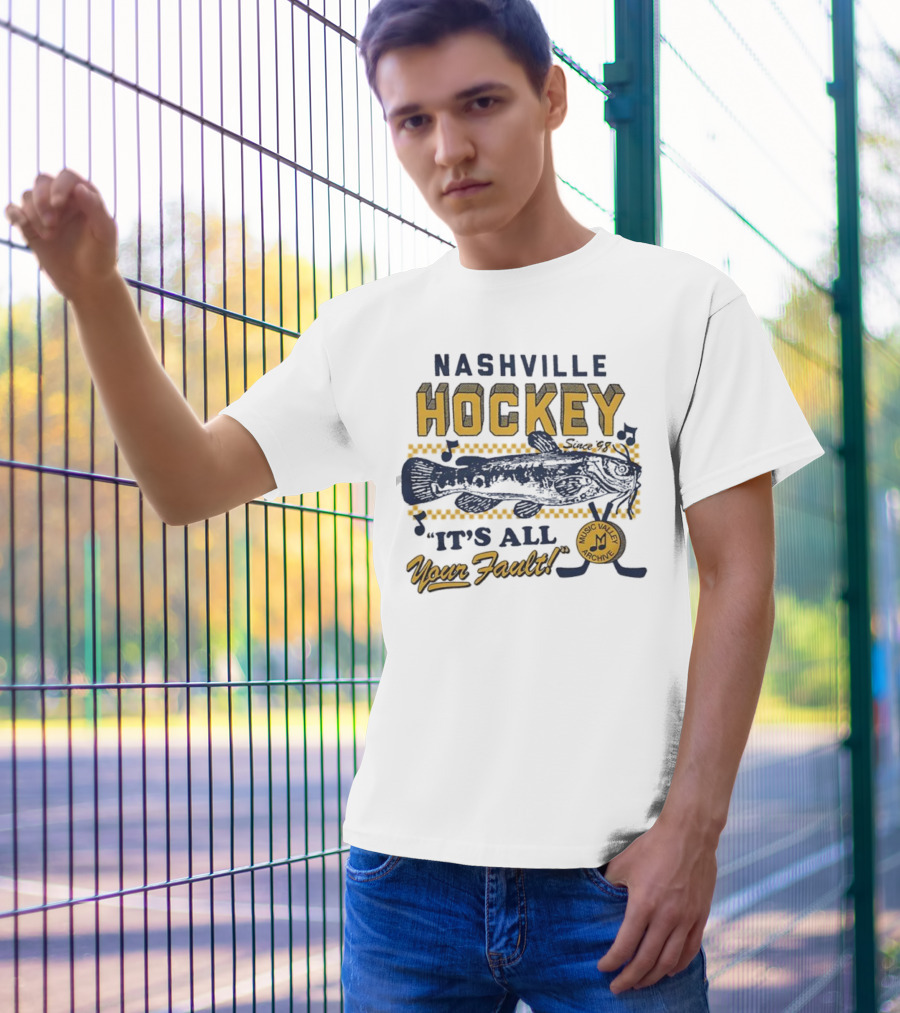 Nashville Hockey It's All Your Fault Mustard Catfish Music Valley Archive T-Shirt