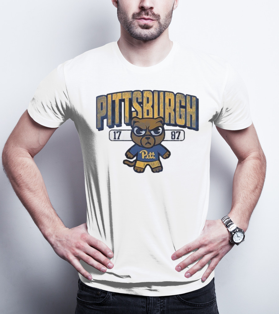 Pittsburgh Panthers 1787 Pitt Tokyodaichi Collaboration Bear T-Shirt