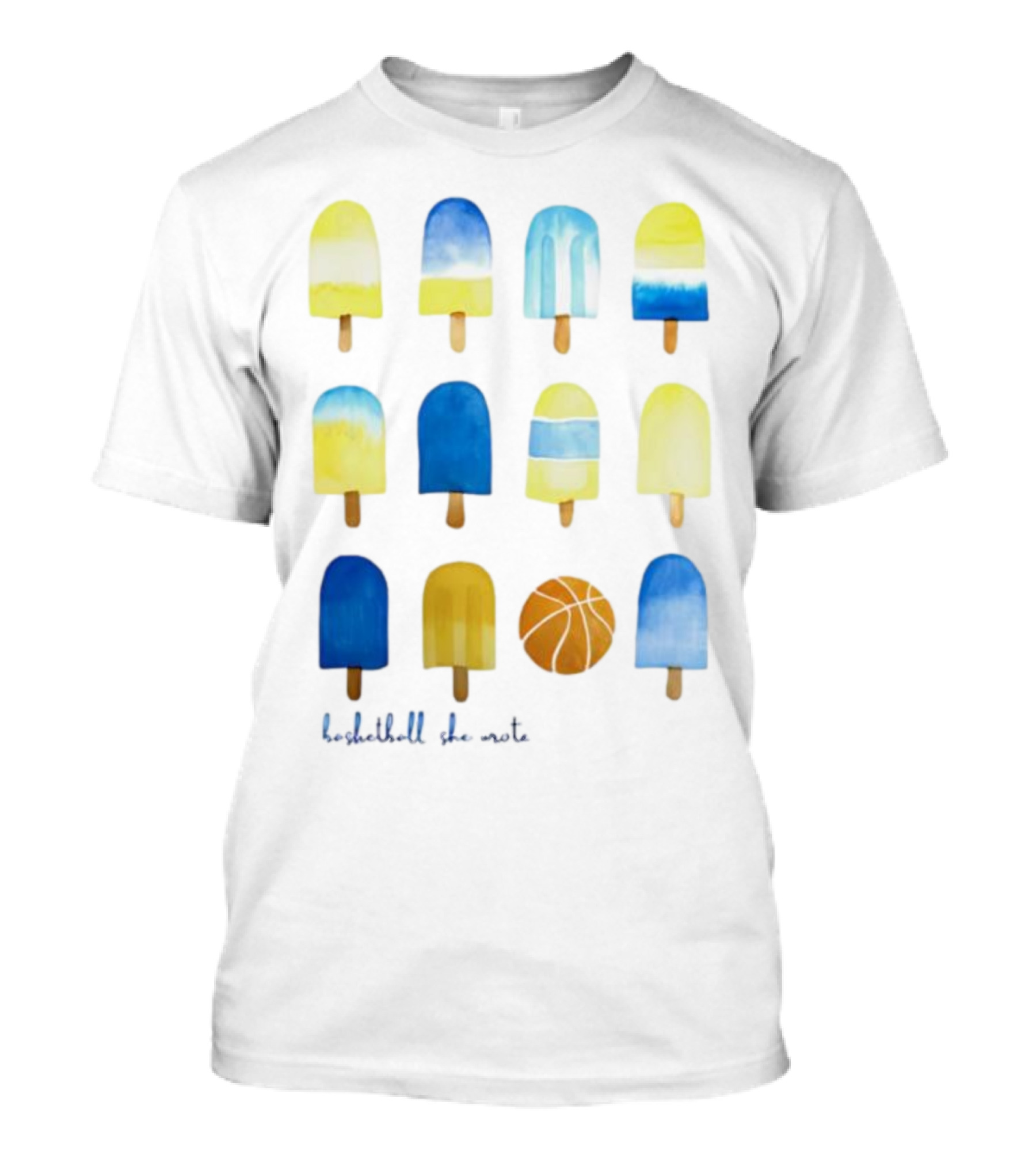 Quintessential Basketball She Wrote Ice Cream Popsicles T-Shirt