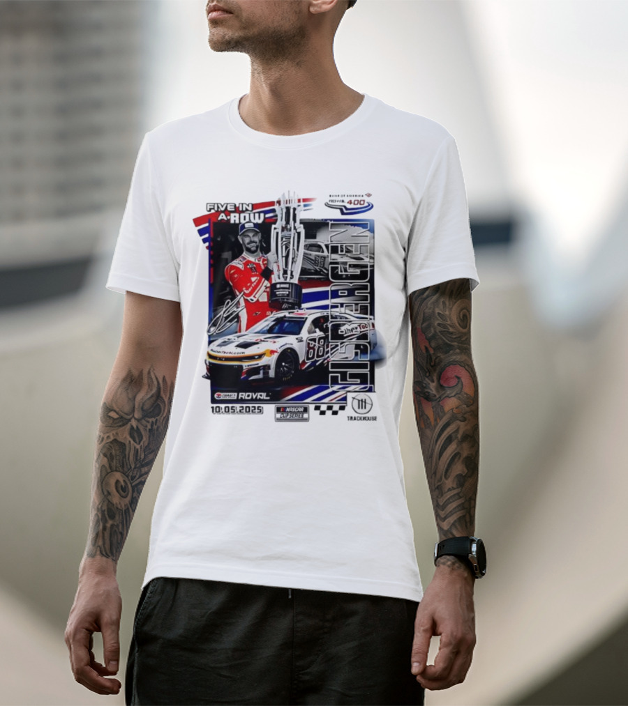 Shane Van Gisbergen NASCAR Cup Series Win Five In A Row 2025 Bank Of America ROVAL 400 T-Shirt