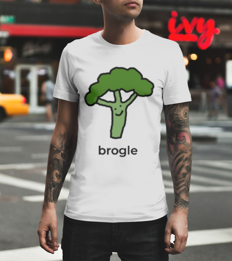 Dalesbits Brogle Happy Broccoli Pun T-Shirt