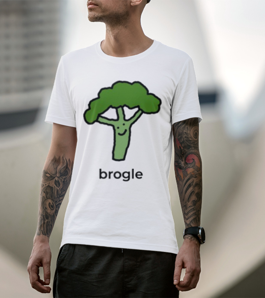 Dalesbits Brogle Happy Broccoli Pun T-Shirt