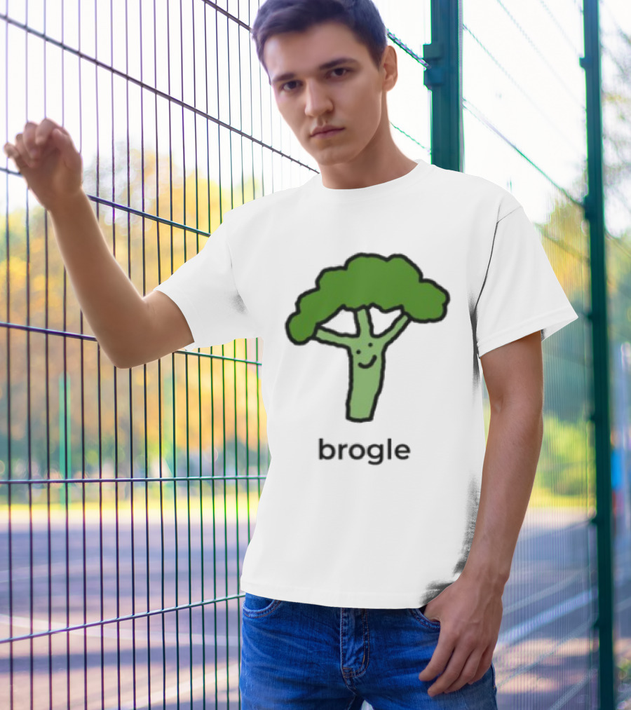 Dalesbits Brogle Happy Broccoli Pun T-Shirt