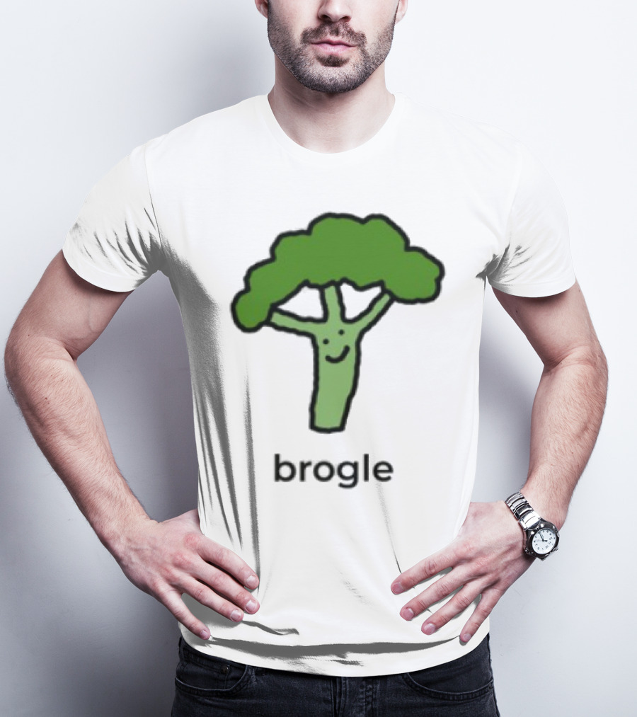 Dalesbits Brogle Happy Broccoli Pun T-Shirt