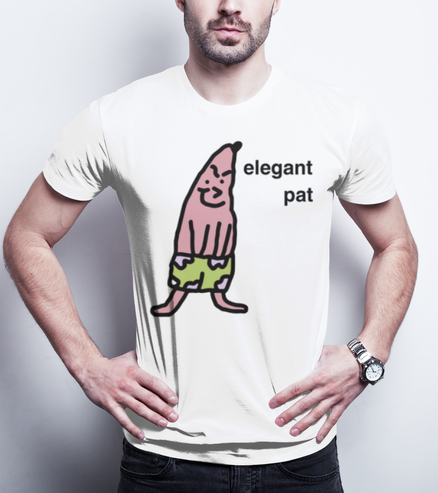 Elegant Pat Character Green Shorts Pose T-Shirt