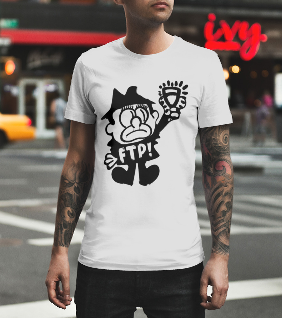 Ftp Slawn Character Holding Light Bulb T-Shirt