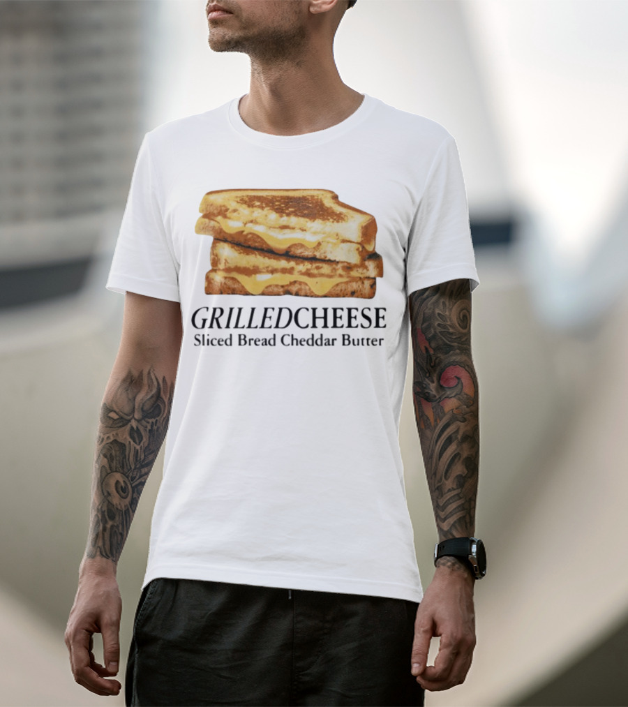 Grilled Cheese Sliced Bread Cheddar Butter Stack T-Shirt