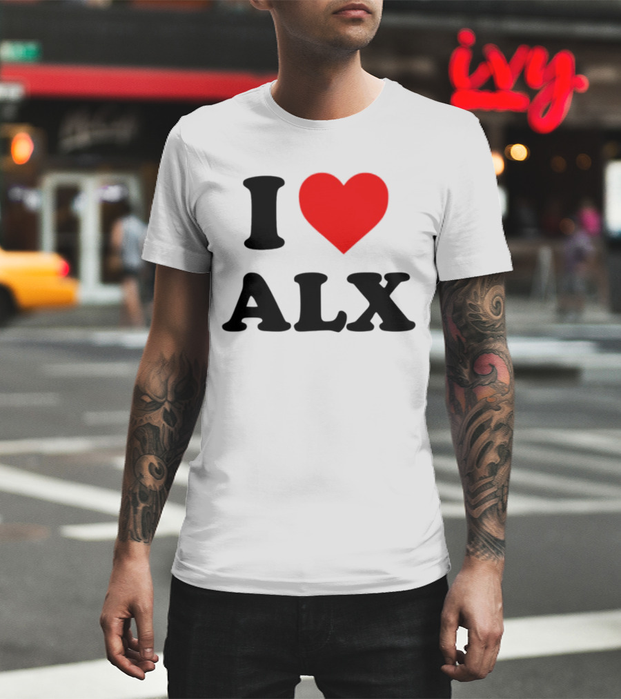 I Love ALX Red Heart Emblem T-Shirt
