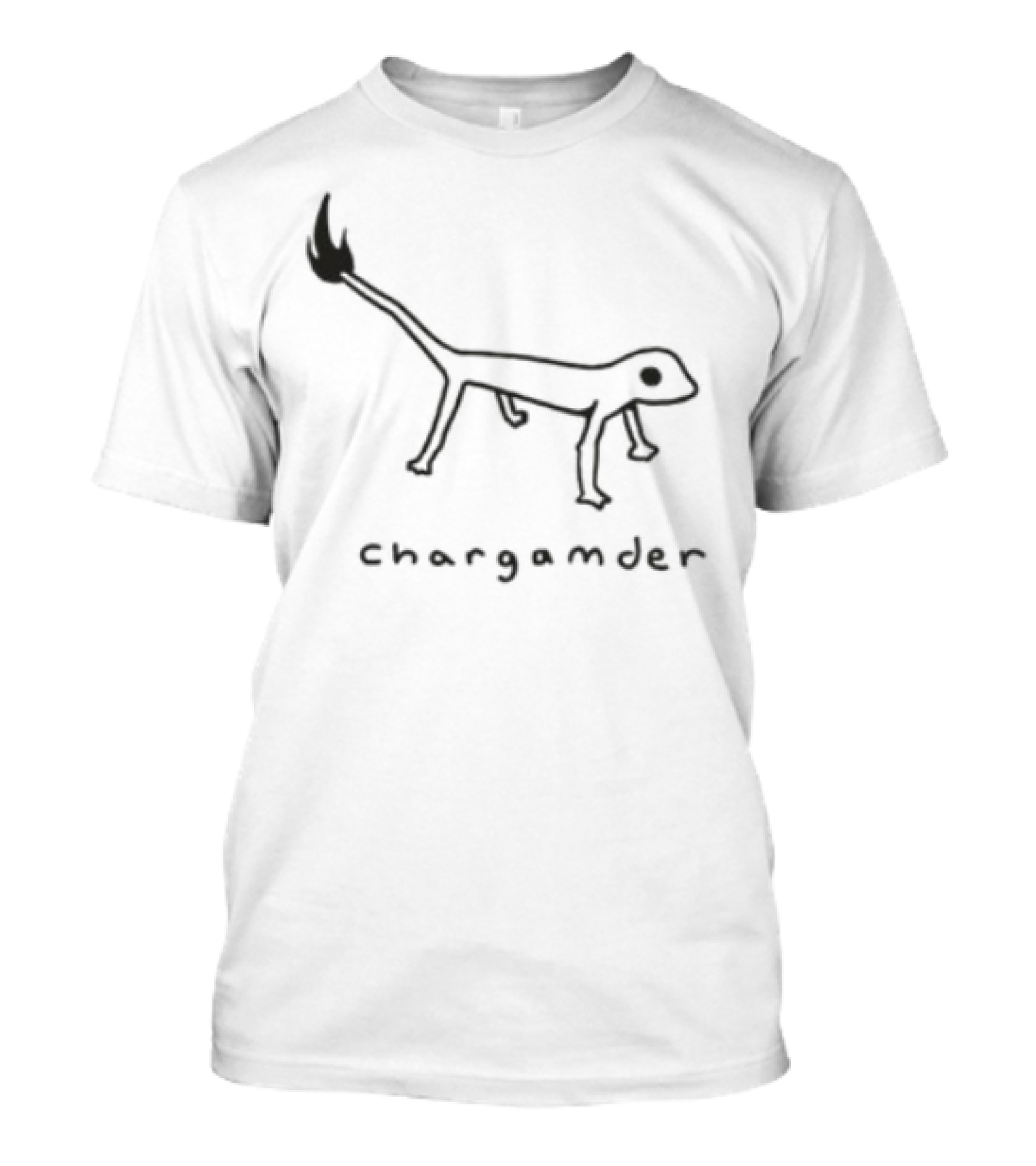 K45ink Chargamder Hand-Drawn Minimalist Charmander T-Shirt