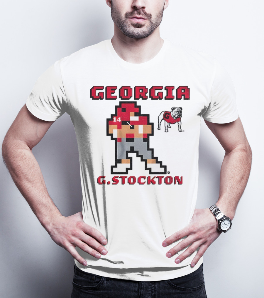 Gunner Stockton Georgia 8-Bit Retro Georgia Bulldogs G.Stockton 2025 T-Shirt