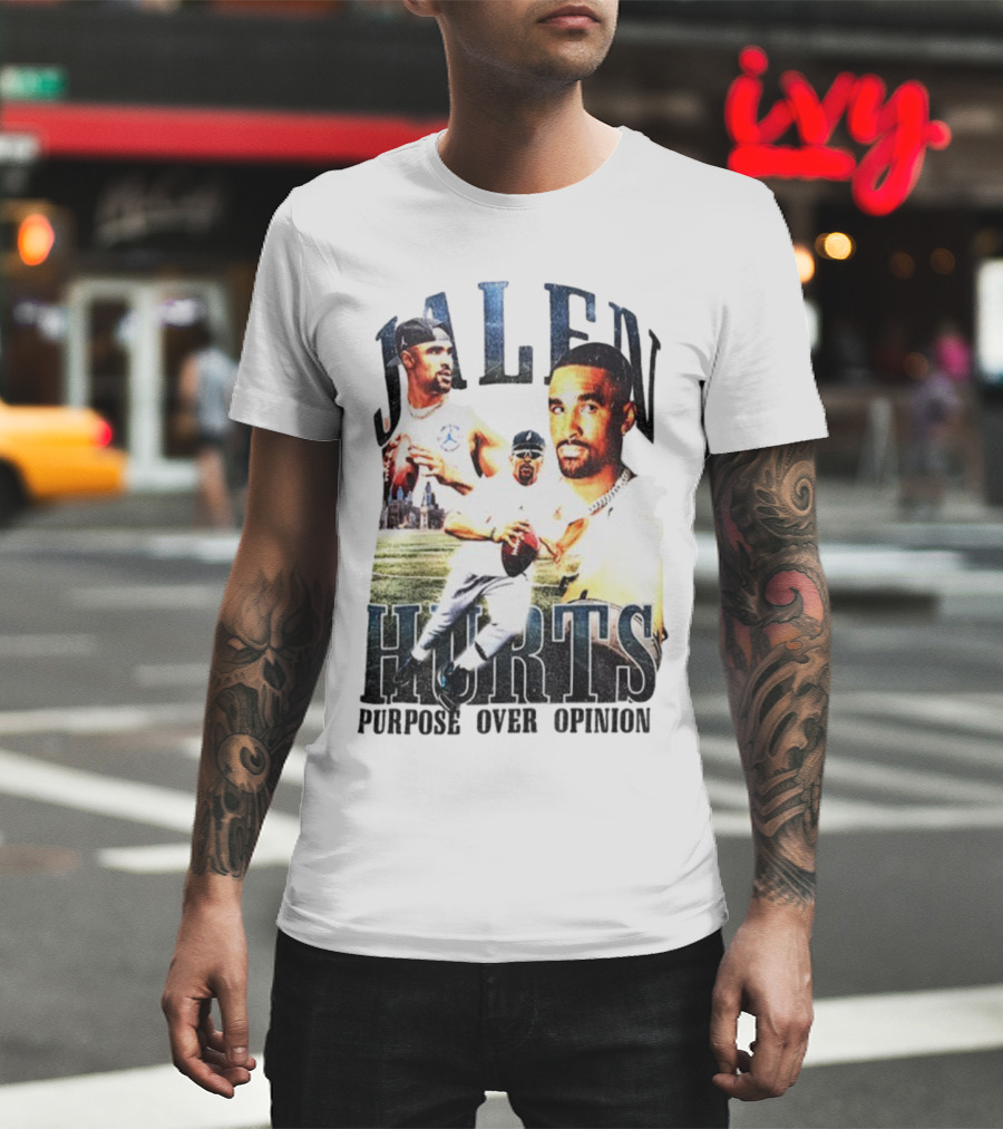 Jalen Hurts Purpose Over Opinion Philadelphia Eagles Super Bowl NFL T-Shirt