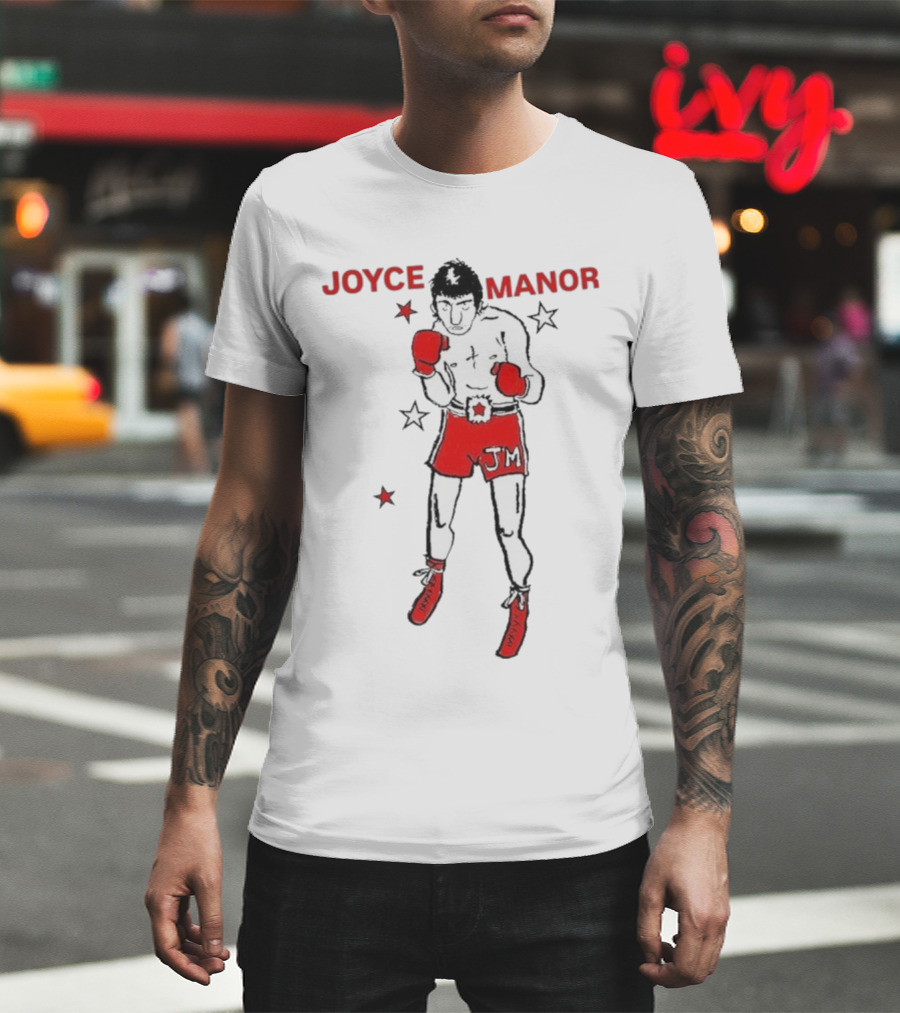 Joyce Manor JM Boxer With Red Gloves And Stars T-Shirt