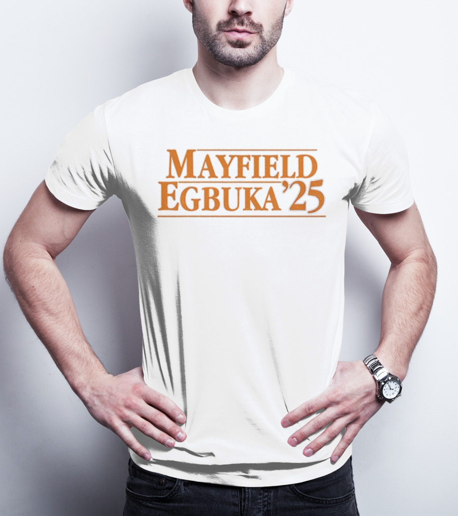 Mayfield Egbuka ’25 Baker Mayfield Emeka Egbuka Tampa Bay Buccaneers NFL 2025 T-Shirt