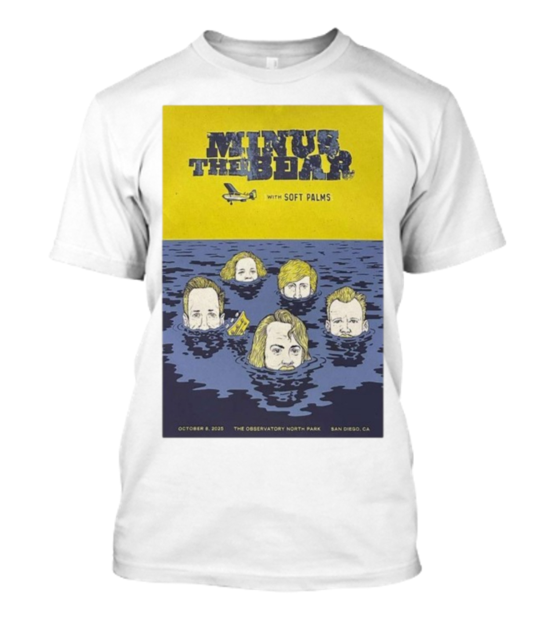 Minus The Bear With Soft Palms San Diego The Observatory North Park October 8 2025 T-Shirt
