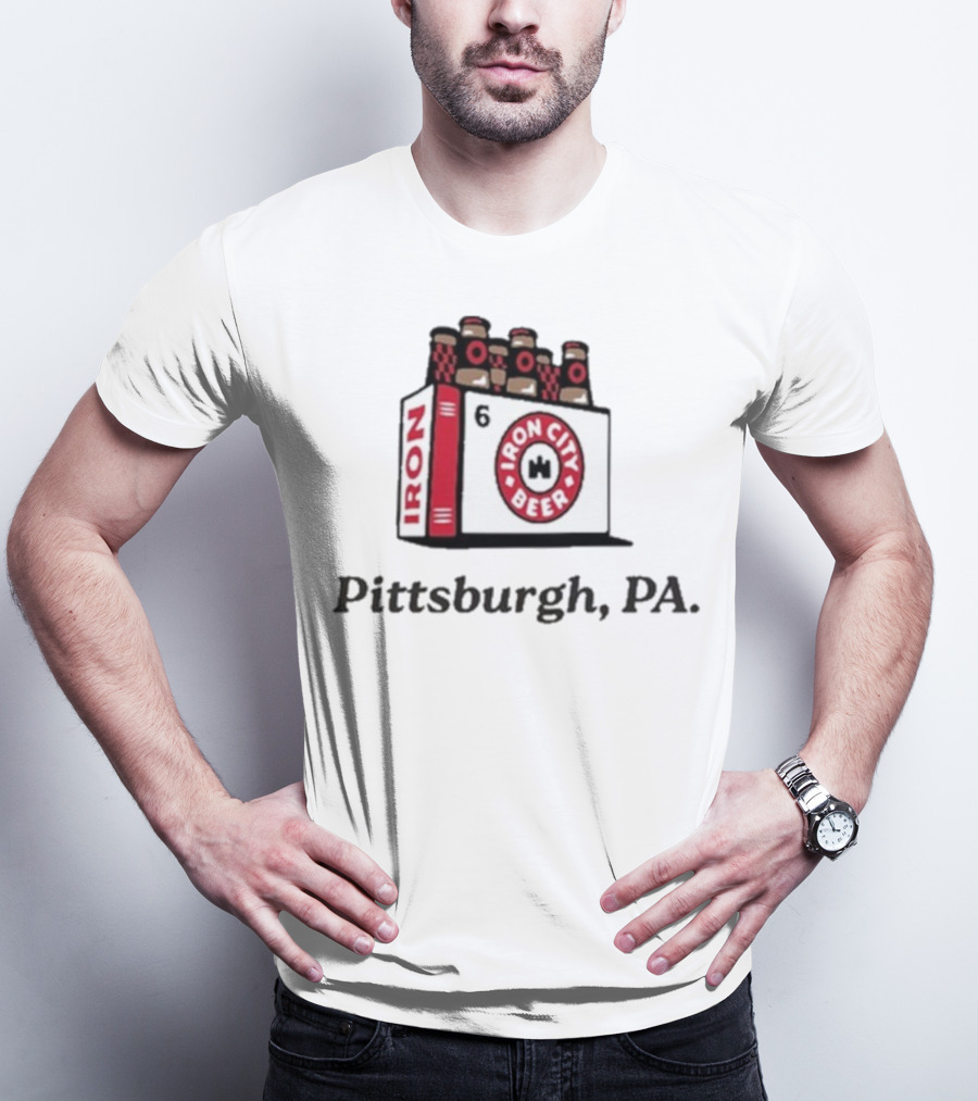 Pittsburgh PA Iron City Beer 6 Pack T-Shirt