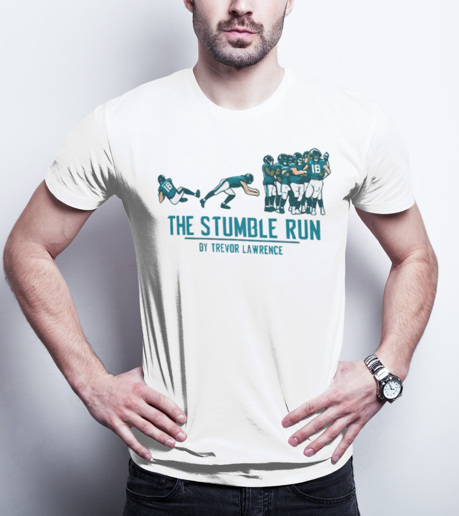 The Stumble Run By Trevor Lawrence Jacksonville Jaguars Football 2025 T-Shirt