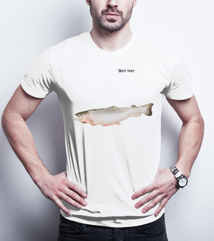 Bon Iver Salmon Fish Imagery T-Shirt