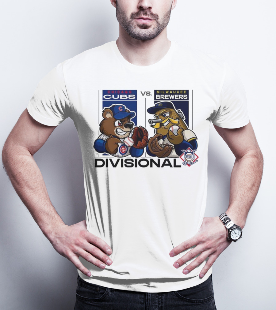 Chicago Cubs Vs Milwaukee Brewers 2025 National League Divisional Series Mascot Showdown T-Shirt