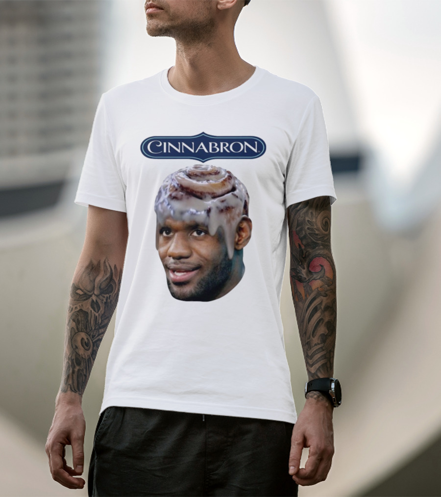 Cinnabron Cinnamon Roll Head Basketball Mashup T-Shirt