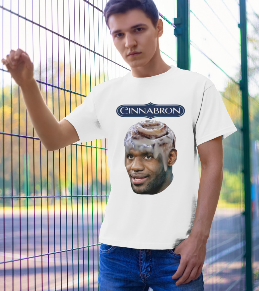 Cinnabron Cinnamon Roll Head Basketball Mashup T-Shirt