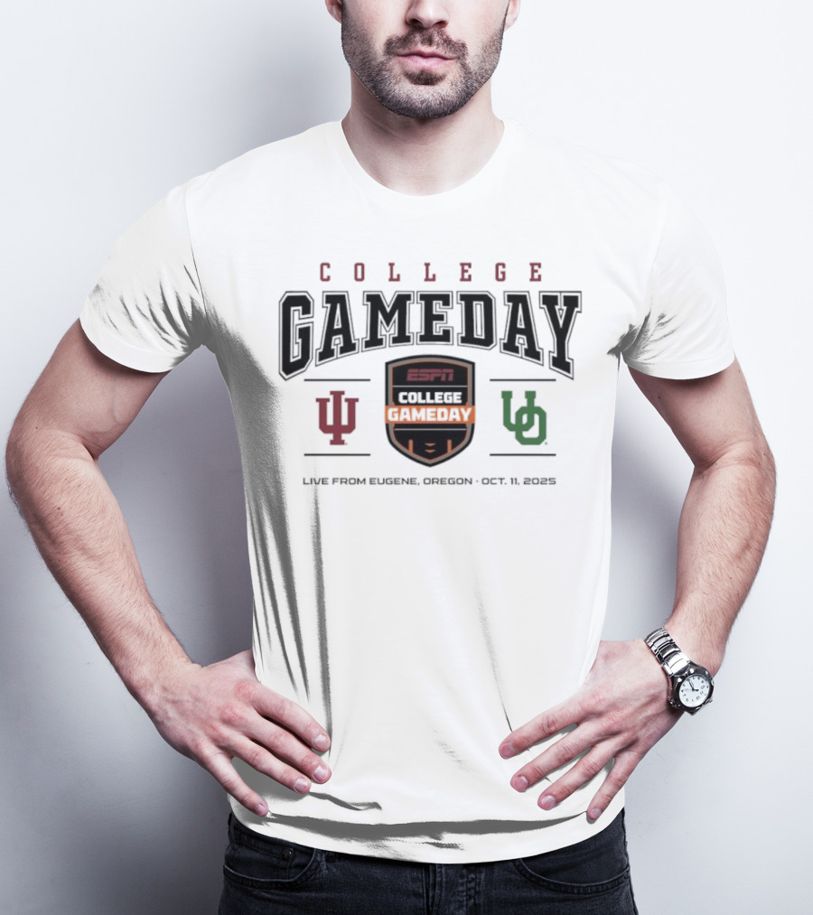 College GameDay Indiana Vs Oregon Live From Eugene Oct 11 2025 ESPN T-Shirt