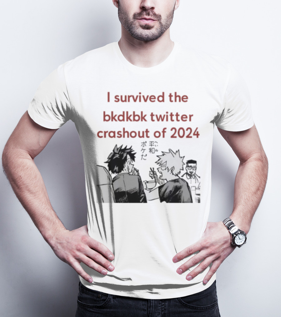 I Survived The Bkdkbk Twitter Crashout Of 2024 Manga Style Duo Scene T-Shirt