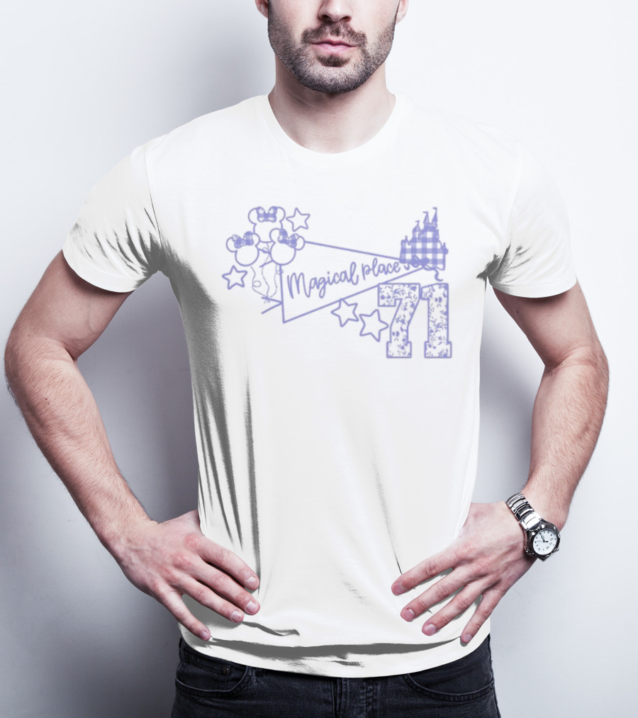 Magical Place Balloons Castle Stars Seventy-One T-Shirt