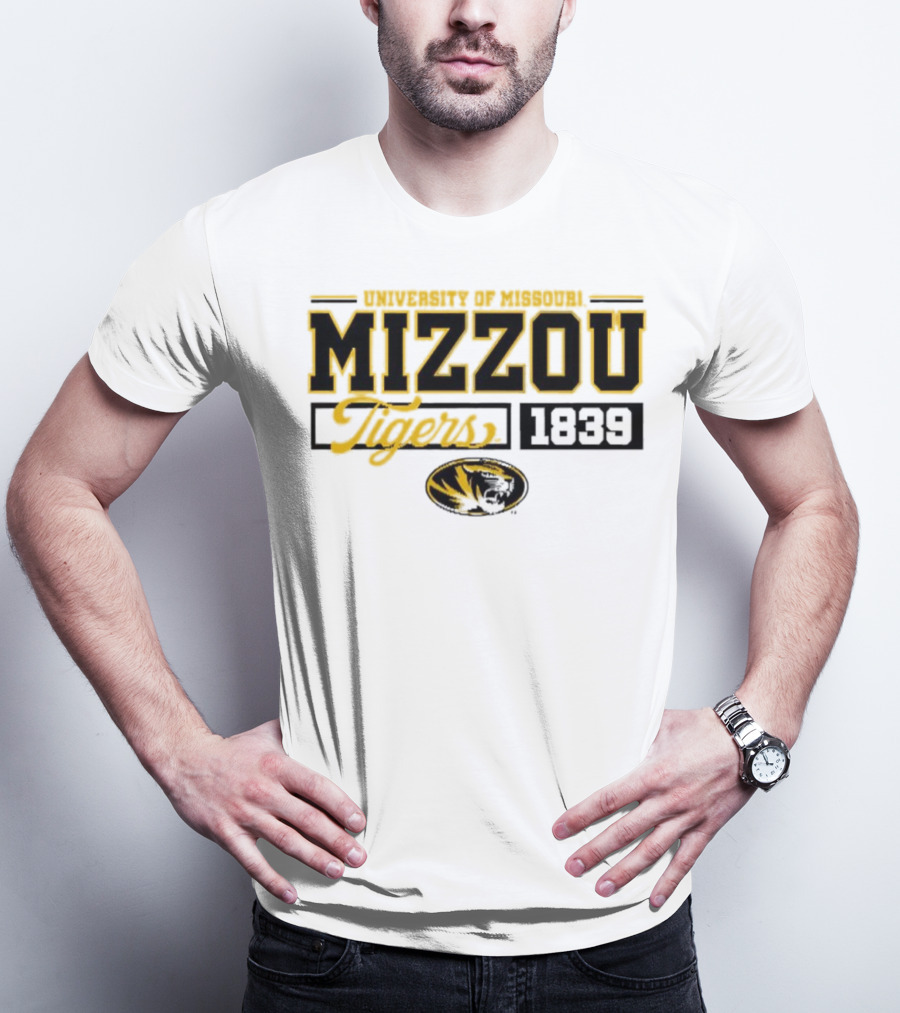 Tigers University Of Missouri Mizzou 1839 Oval Tiger Head T-Shirt
