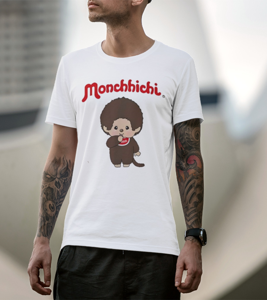 Monchhichi Cute Stance Fluffy Little Guy Character T-Shirt