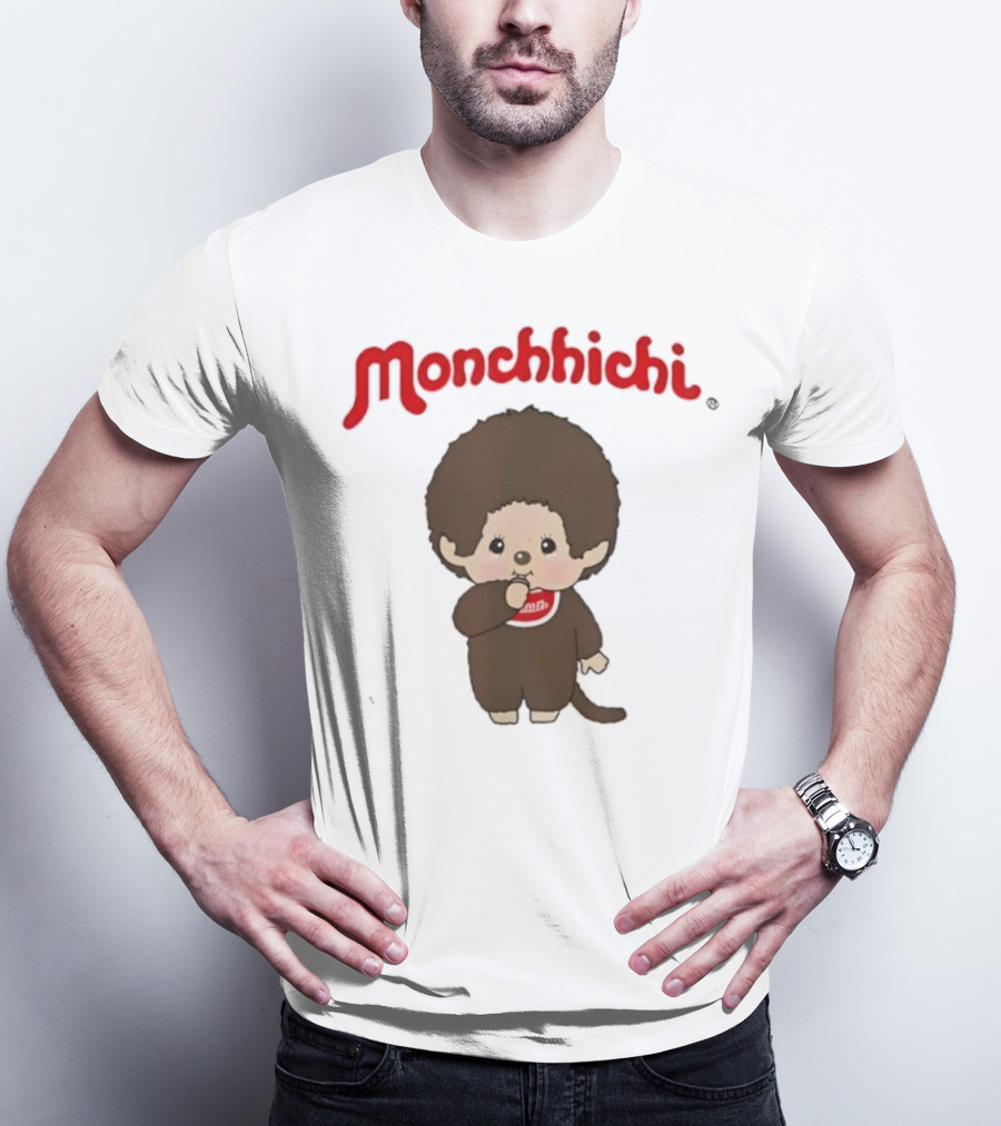 Monchhichi Cute Stance Fluffy Little Guy Character T-Shirt