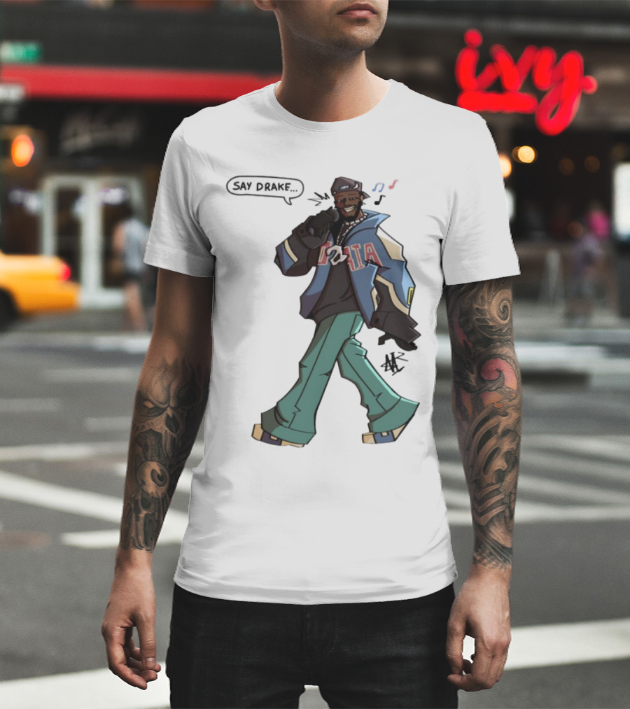 Windandsea Kendrick Lamar Say Drake Illustration T-Shirt
