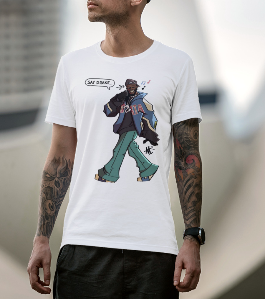 Windandsea Kendrick Lamar Say Drake Illustration T-Shirt