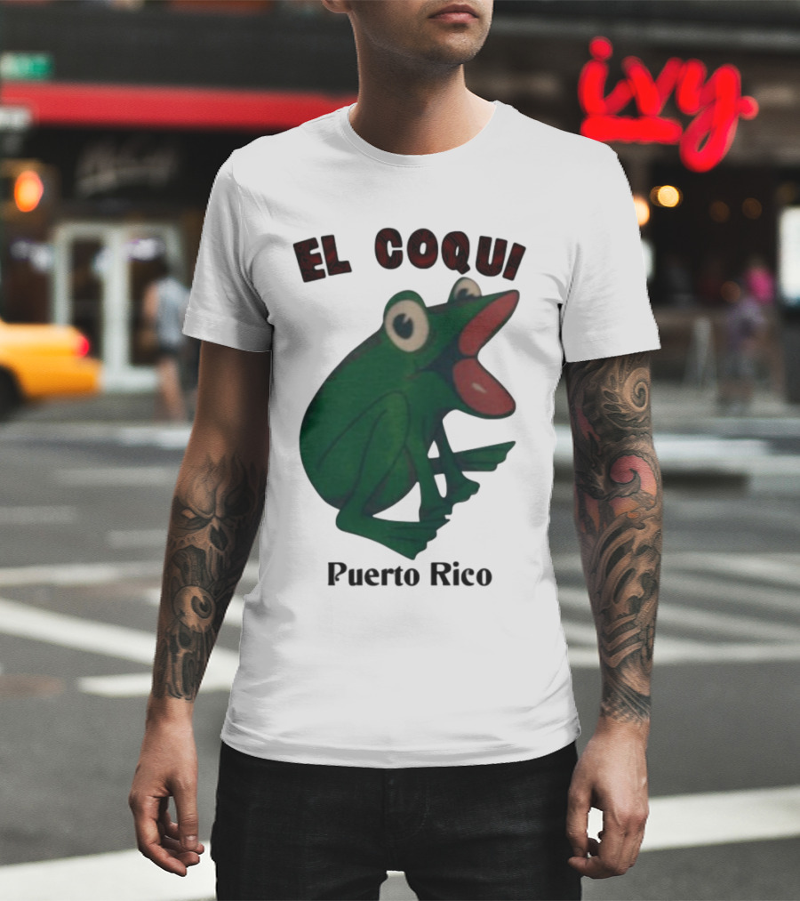 El Coqui Frog Puerto Rico Cultural Icon T-Shirt