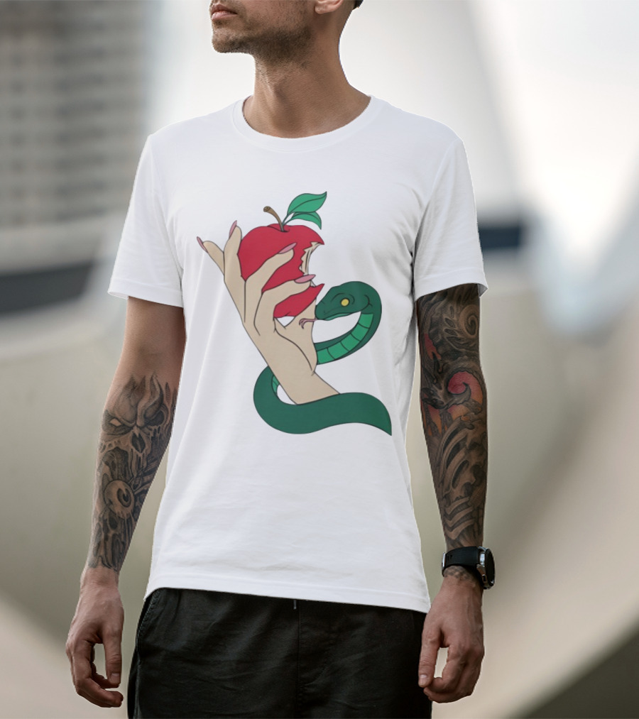 Eve Was Framed Ewf Colorful Snake And Apple T-Shirt