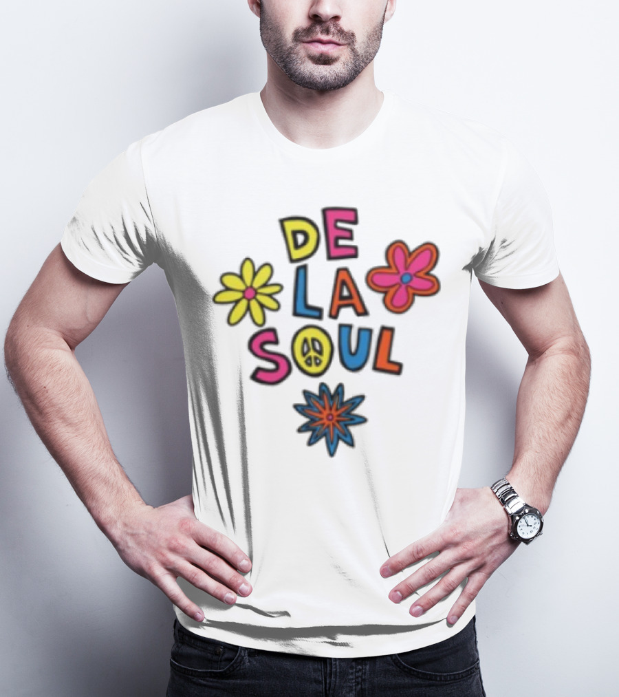 Thank You Dave De La Soul Colorful Flowers Peace Symbol T-Shirt