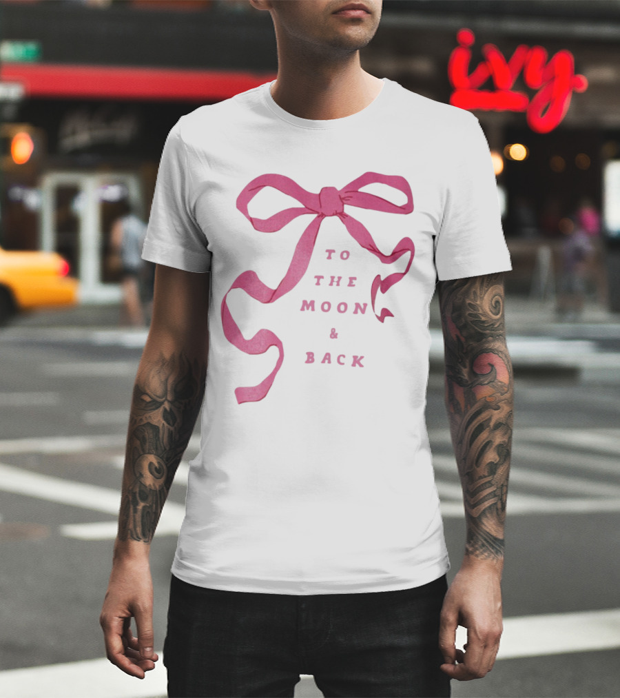 To The Moon And Back Pink Ribbon T-Shirt