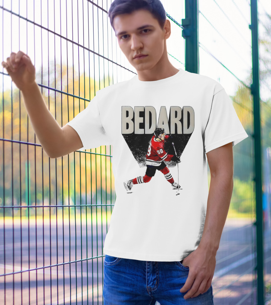 Bedard 98 Chicago Hockey Player Red Jersey T-Shirt