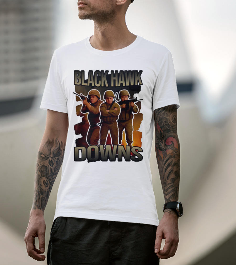 Black Hawk Downs Movie Parody Soldiers T-Shirt