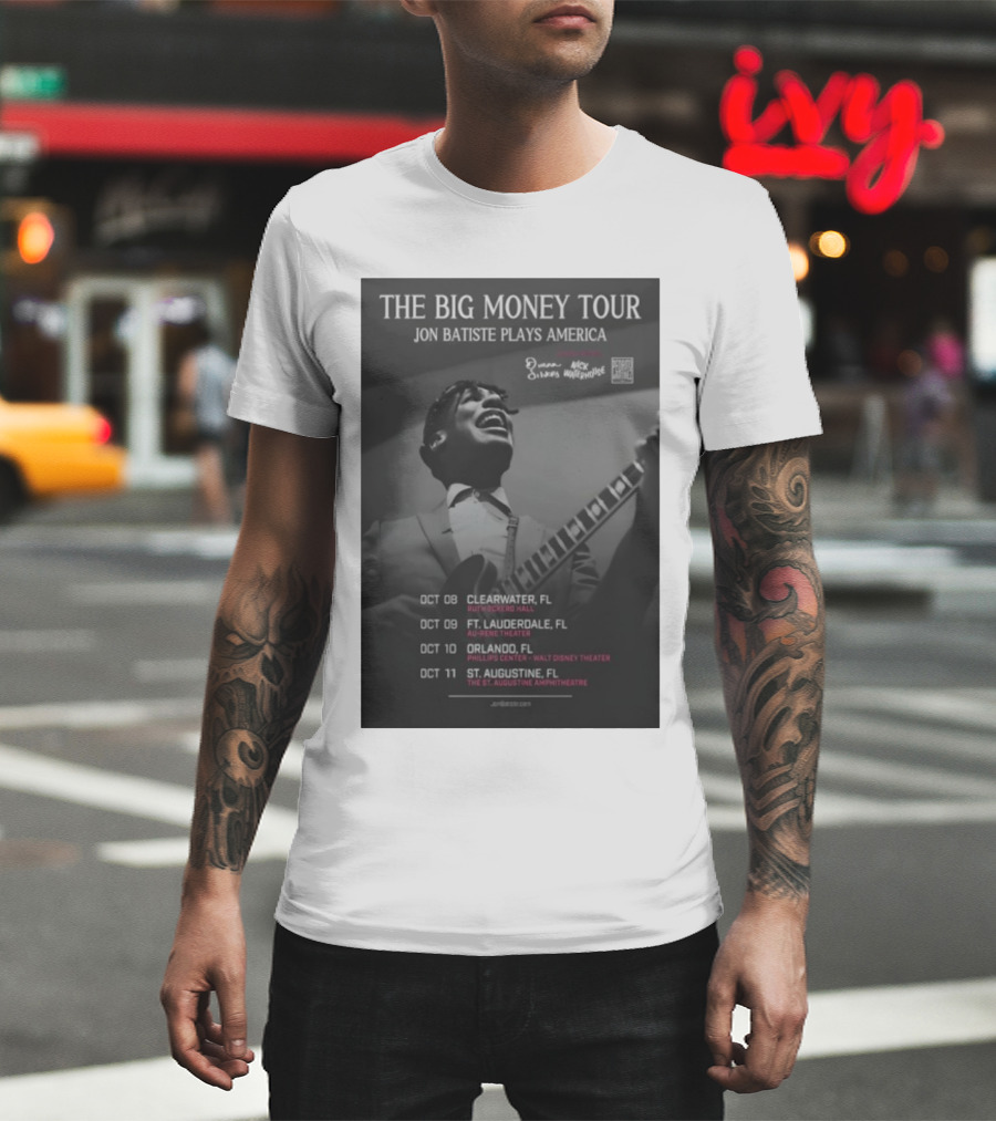 The Big Money Tour Jon Batiste Plays America October 2025 Florida Concert Dates T-Shirt