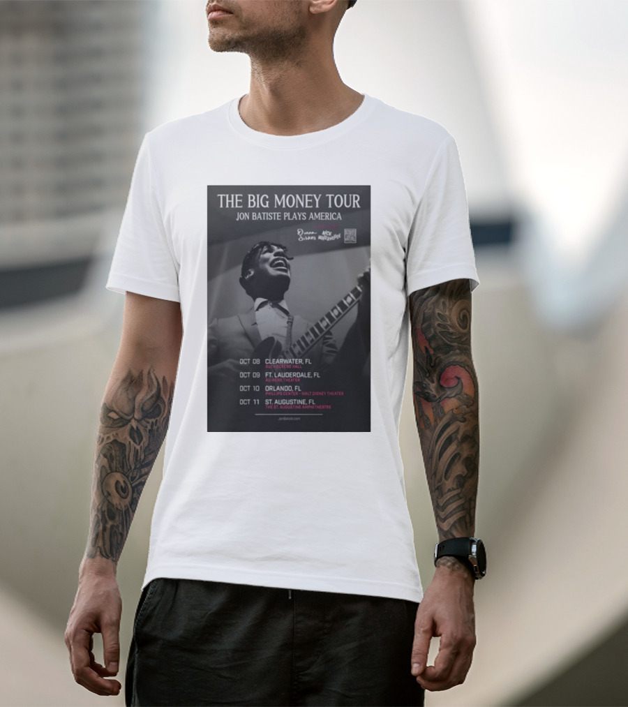 The Big Money Tour Jon Batiste Plays America October 2025 Florida Concert Dates T-Shirt