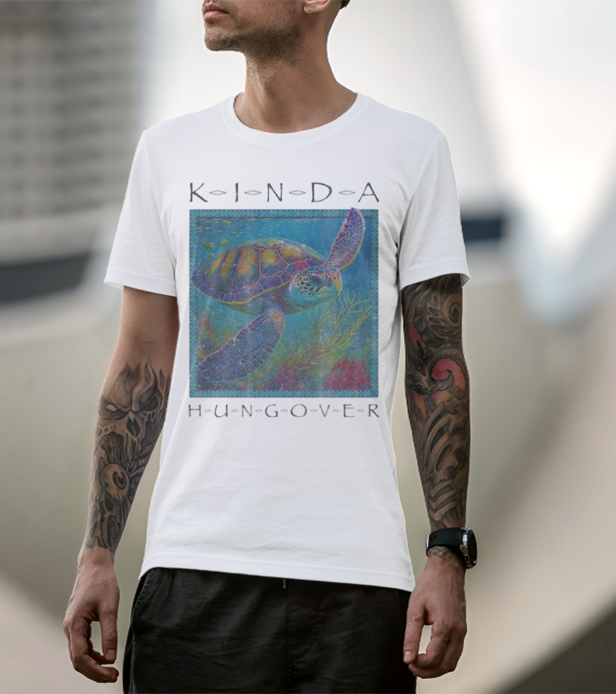 Kinda Hungover Turtle Ocean Scene T-Shirt