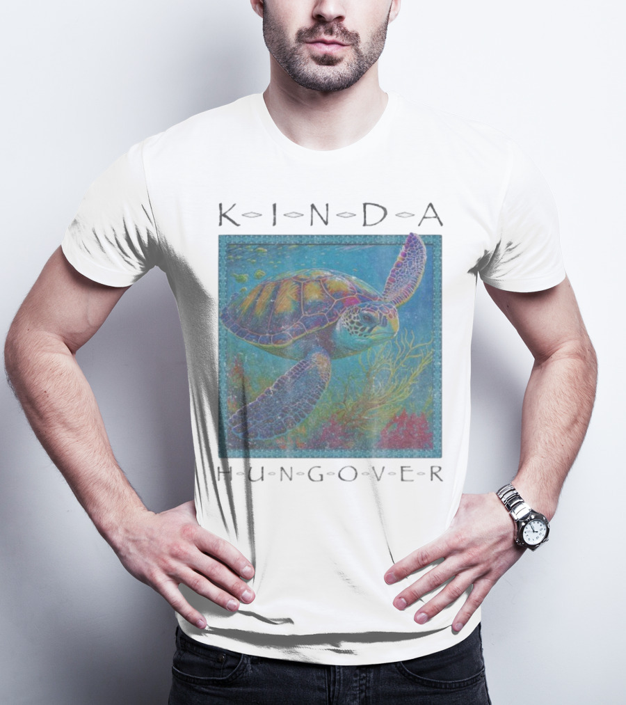 Kinda Hungover Turtle Ocean Scene T-Shirt