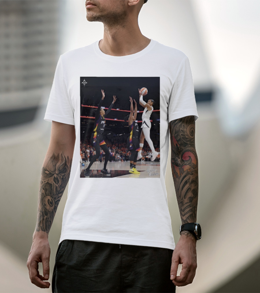 Las Vegas Aces Hang It In The Louvre Basketball Action Shot T-Shirt