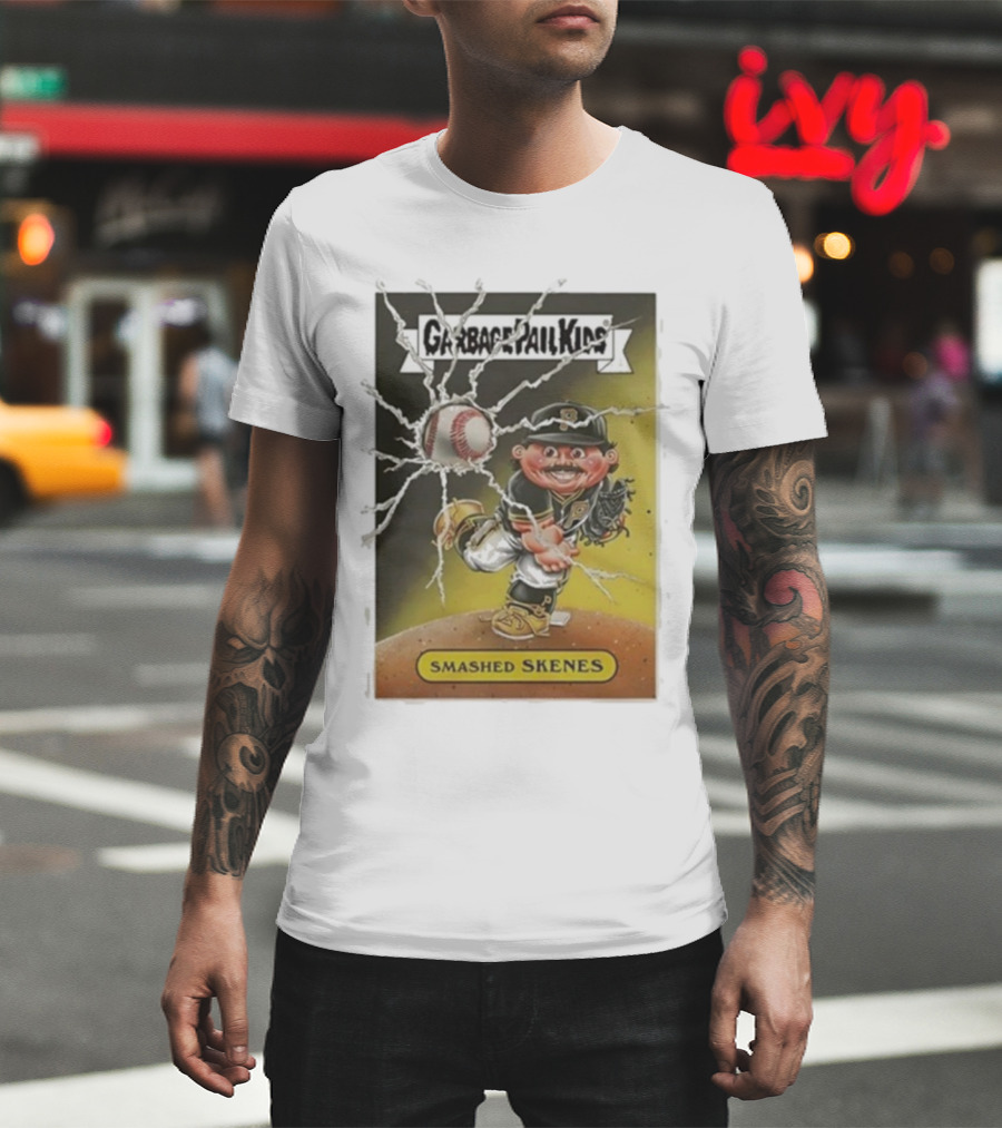 Garbage Pail Kids Smashed Skenes Pittsburgh Pirates Paul Skenes T-Shirt