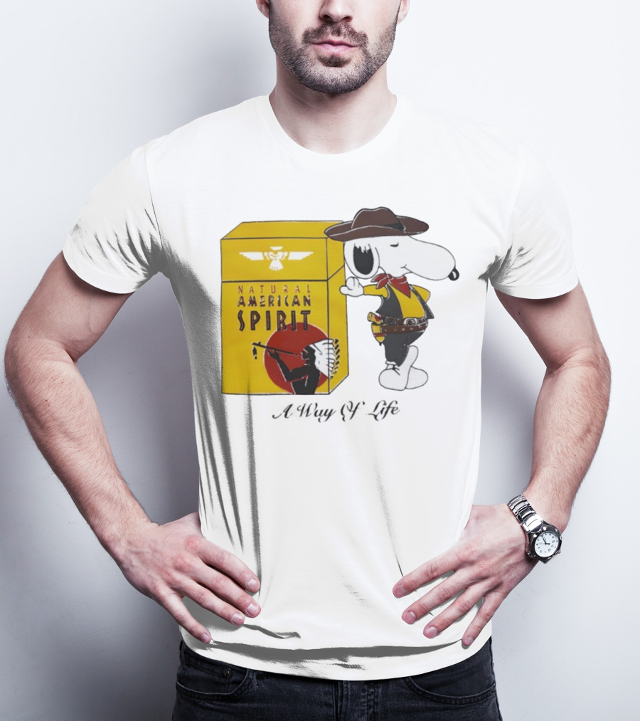 Snoopy Cowboy Natural American Spirit A Way Of Life T-Shirt