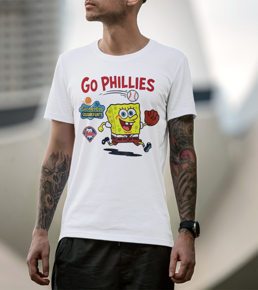 Go Phillies Spongebob Squarepants Philadelphia MLB Baseball 2025 T-Shirt