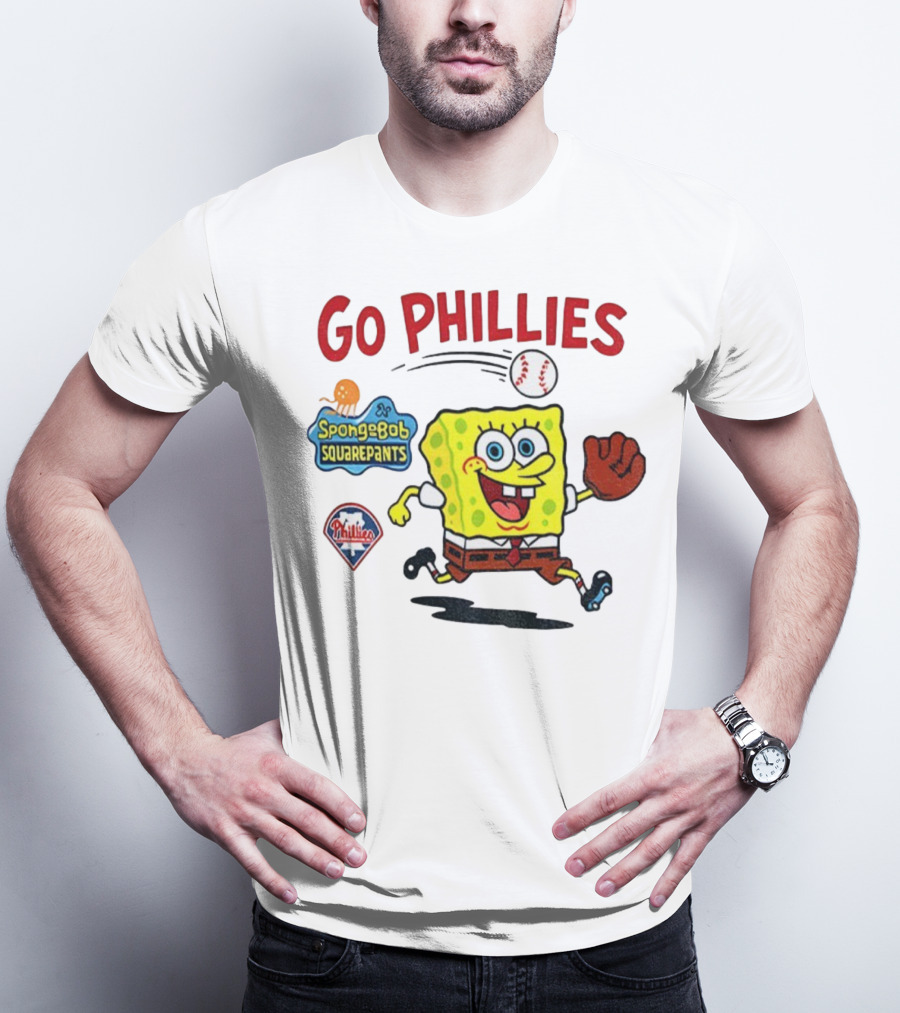 Go Phillies Spongebob Squarepants Philadelphia MLB Baseball 2025 T-Shirt